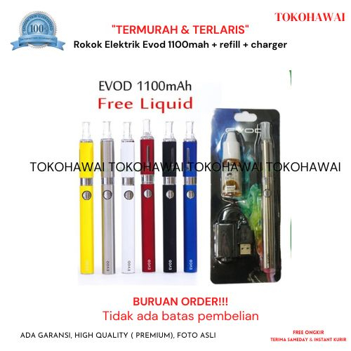 Jual "TERMURAH & TERLARIS" Rokok Elektrik Evod 1100mah dengan refill ...