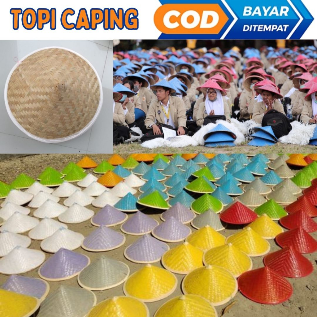 Jual READY Topi Petani Polos / Caping Warna D.38 CM Untuk OSPEK PPSMB ...