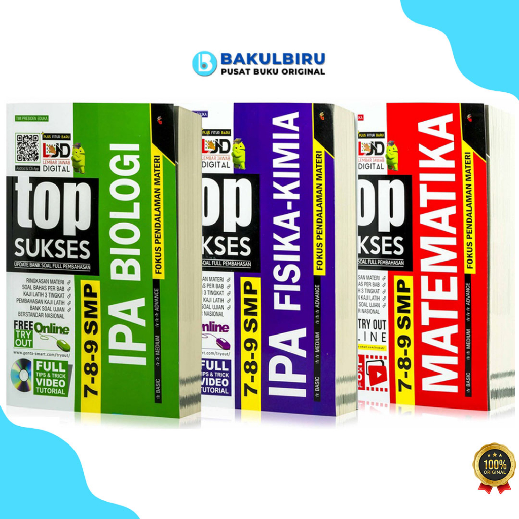 Jual BUKU PELAJARAN SMP TOP SUKSES UPDATE BANK SOAL PEMBAHASAN FISIKA ...