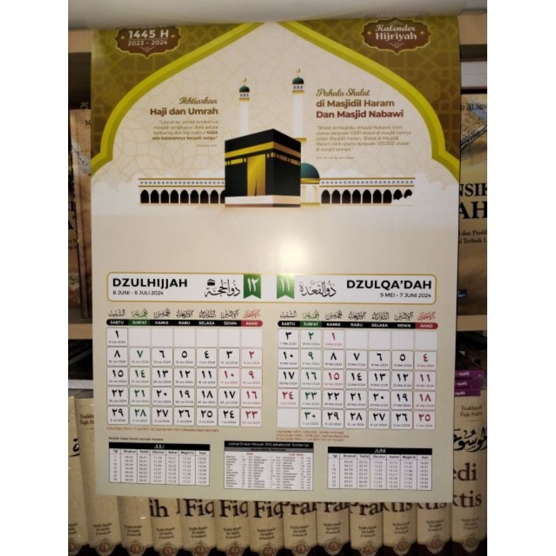 Jual Kalender Dinding Hijriyah Tahun 1445 H (2022-2024 M) Plus Materi ...