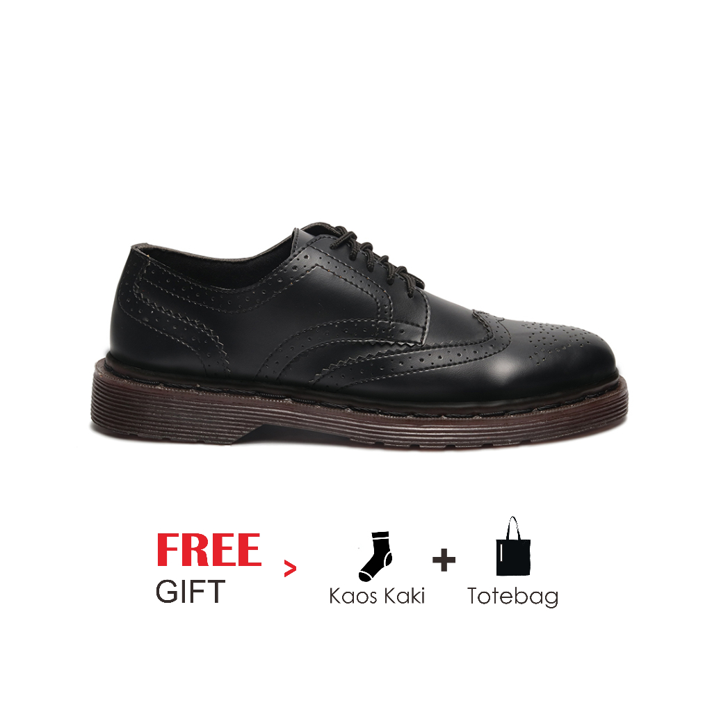 Jual Sepatu Docmart Pria Warna Hitam Darma Wingtip Series Original ...
