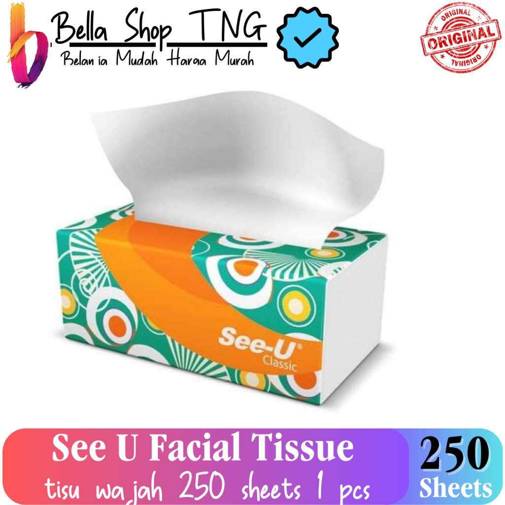 Jual Tisu See u 250 sheet 2 ply - tisu wajah - harga 1 pcs | Shopee ...