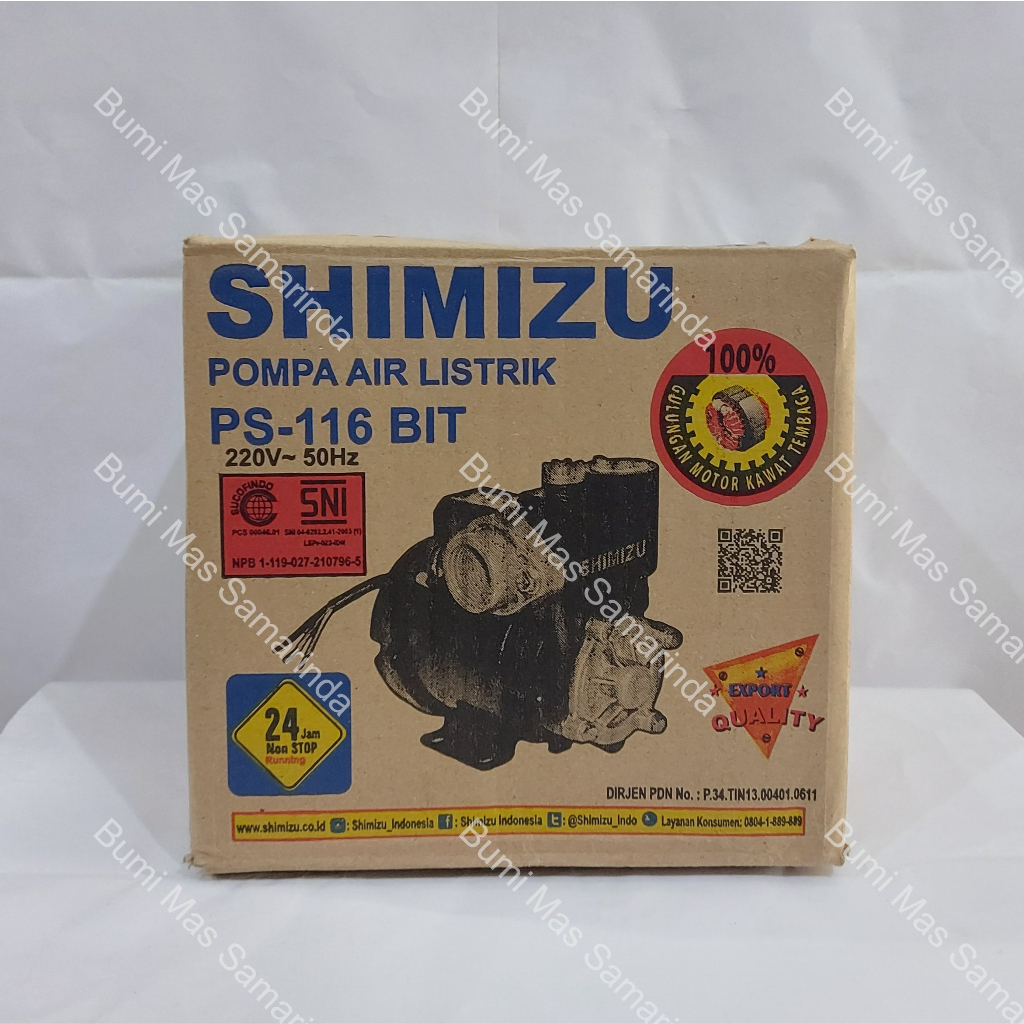 Jual SHIMIZU POMPA AIR PS-116 BIT SUMUR DANGKAL NON AUTO | Shopee Indonesia