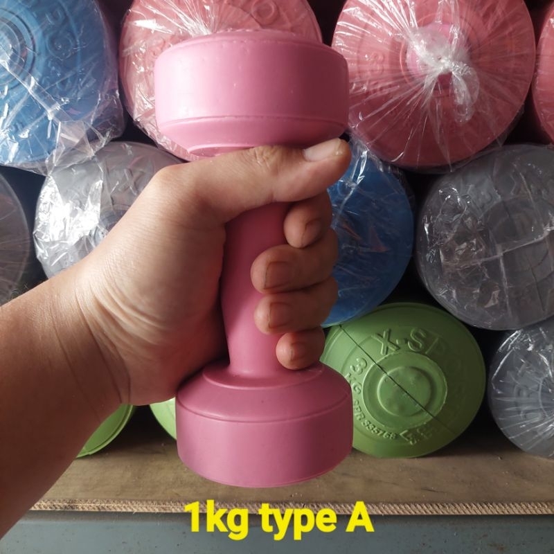 Jual Dlumble / Dumbble /Barbel Plastik Pvc 1kg Xsport/SPARTAN PINK ...
