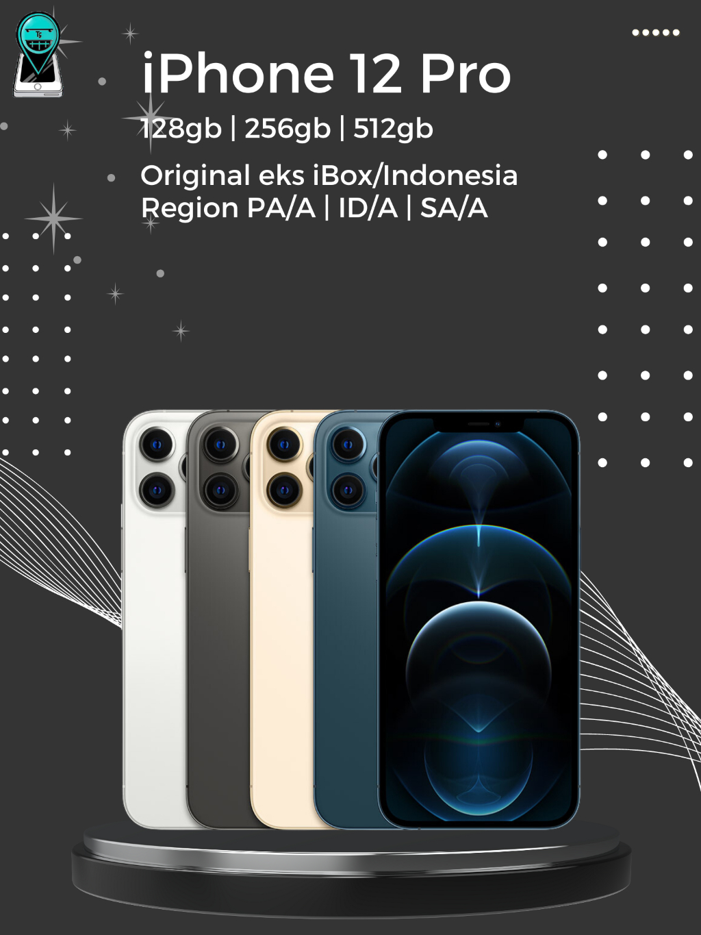Jual HANDPHONE IP 12 PRO 128GB 256GB 512GB SECOND ORIGINAL FULLSET EX ...