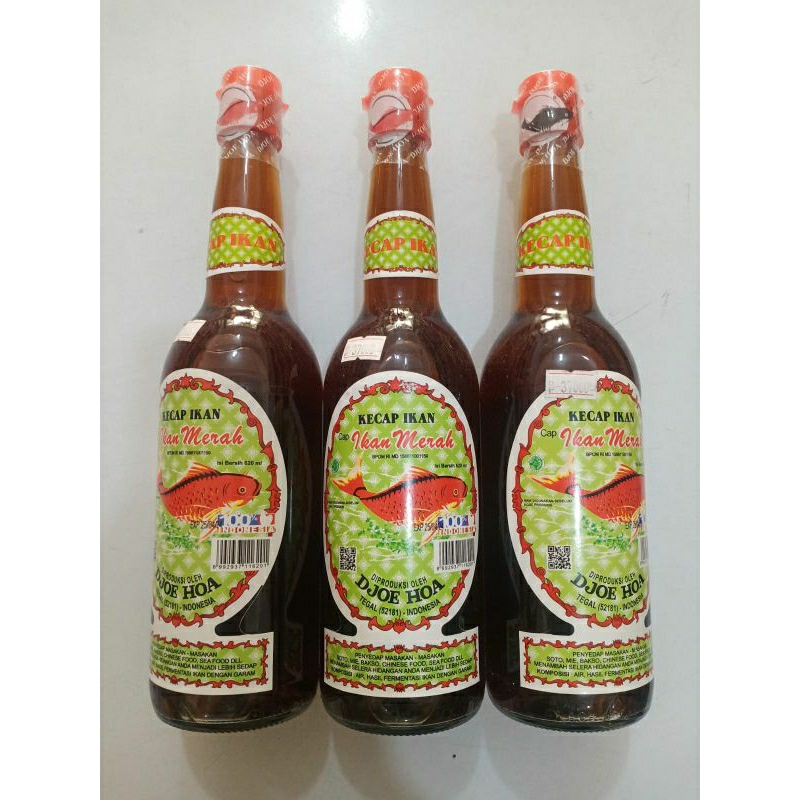 Jual NEW !! FREE BUBBLE !! Kecap Ikan Cap Djoe Hoa/Ikan Merah 620ml ...