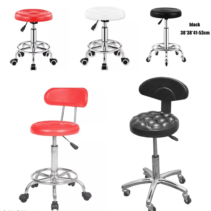Jual KURSI PREMIUM SALON RODA PUTAR HIDROLIK BARBER CHAIR SANDARAN BESI ...