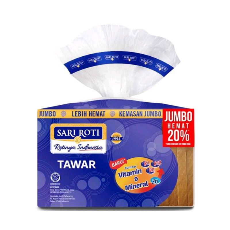 Jual Roti tawar Sari Roti Jumbo 555 gr & Milky Soft 540 gr | Shopee ...