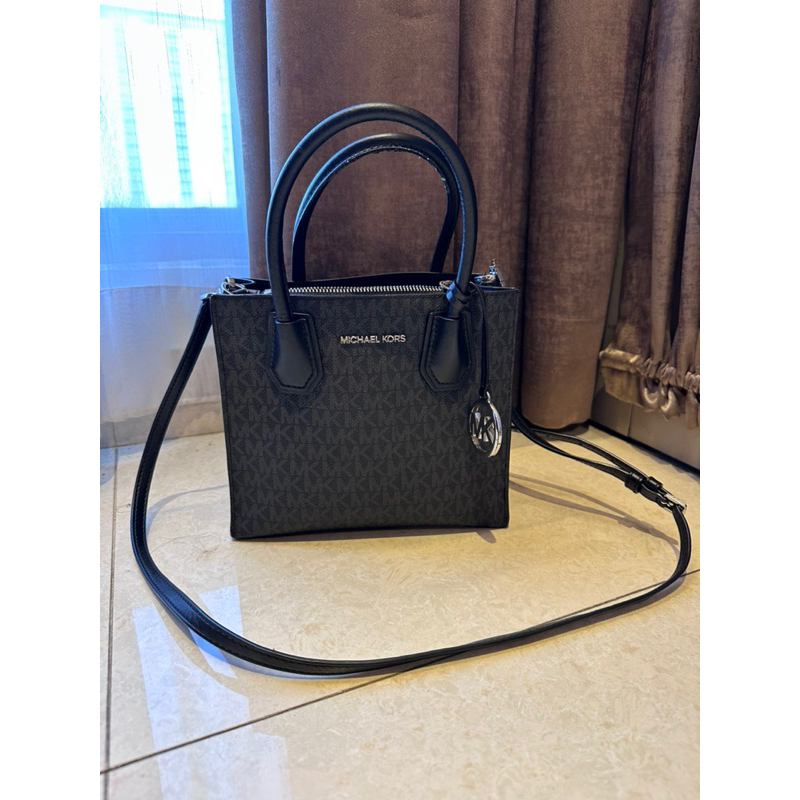 Jual tas michael kors MK mercer medium signature black handbag slingbag ...