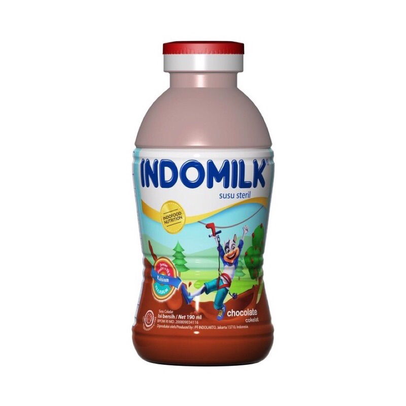 Jual ECERAN Susu UHT Indomilk Botol Cokelat & Strawberry 190ml | Shopee Indonesia