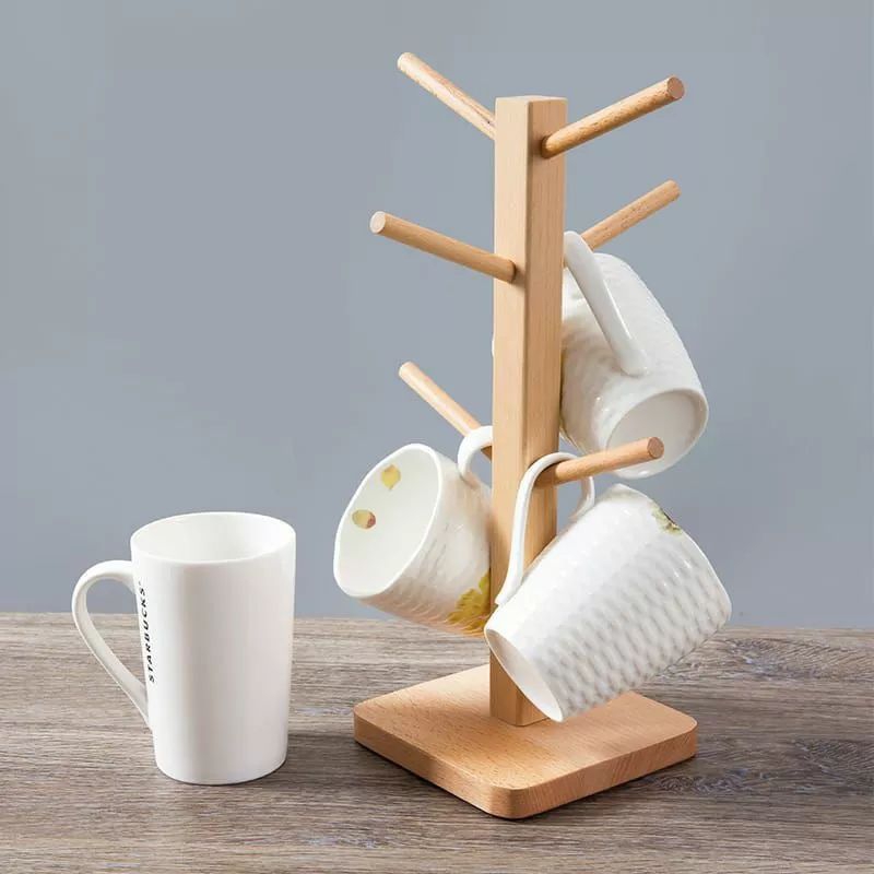 Jual Rak Gelas Kayu Aesthetic / Rak Cangkir Kayu Kokoh | Shopee Indonesia