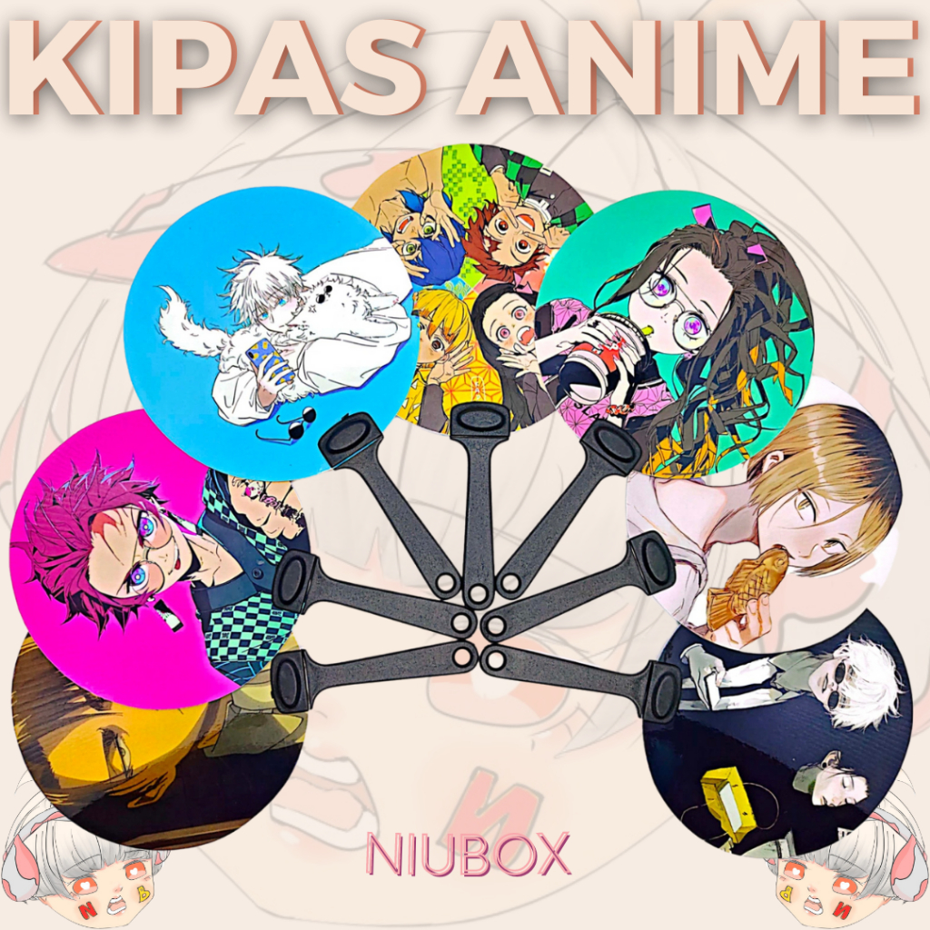 Jual NIUBOX Kipas Merchandise Anime Murah (Jujutsu Kaisen, Demon Slayer ...