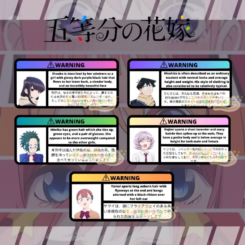 Jual STICKER WARNING ANIME KOMI SAN WA KOMYUSHOU JDM | Shopee Indonesia