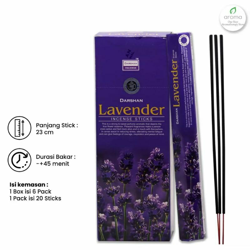 Jual Dupa Lidi Stick Lavender Kualitas Bagus Darshan India Pengharum ...