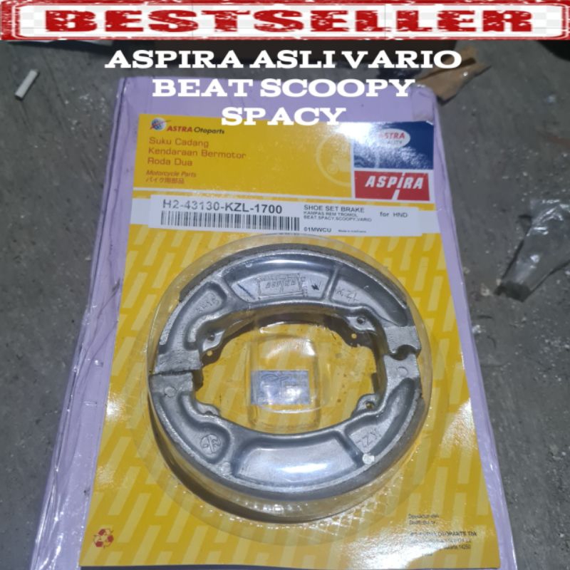 Jual KAMPAS REM BELAKANG VARIO + PER KAIN REM PIRODO BEAT SCOOPY SPACY ...