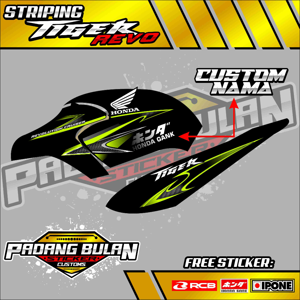 Jual STRIPING STICKER TIGER REVO / STRIPING LIST VARIASI HONDA TIGER ...