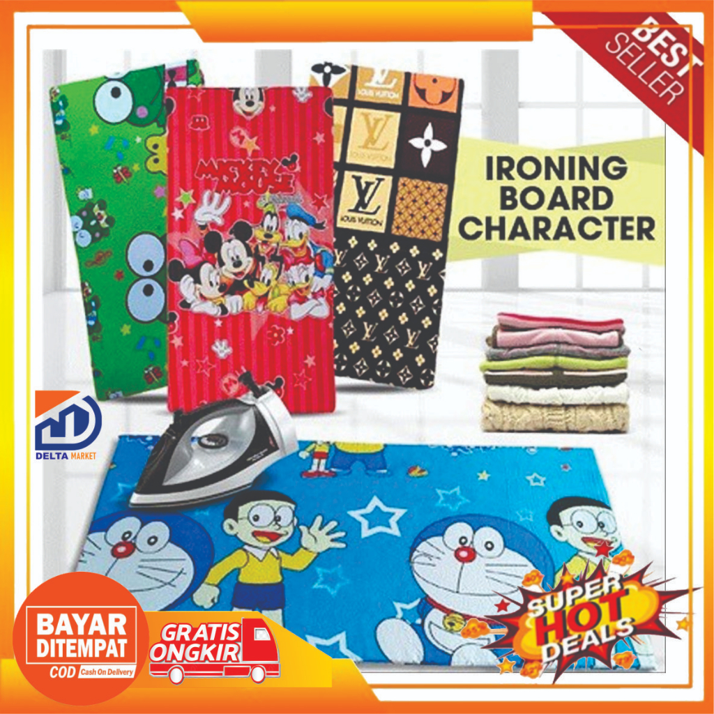 Jual Alas Gosok Setrika Uap Tebal Jumbo Karakter anti Lengket Panas dan ...