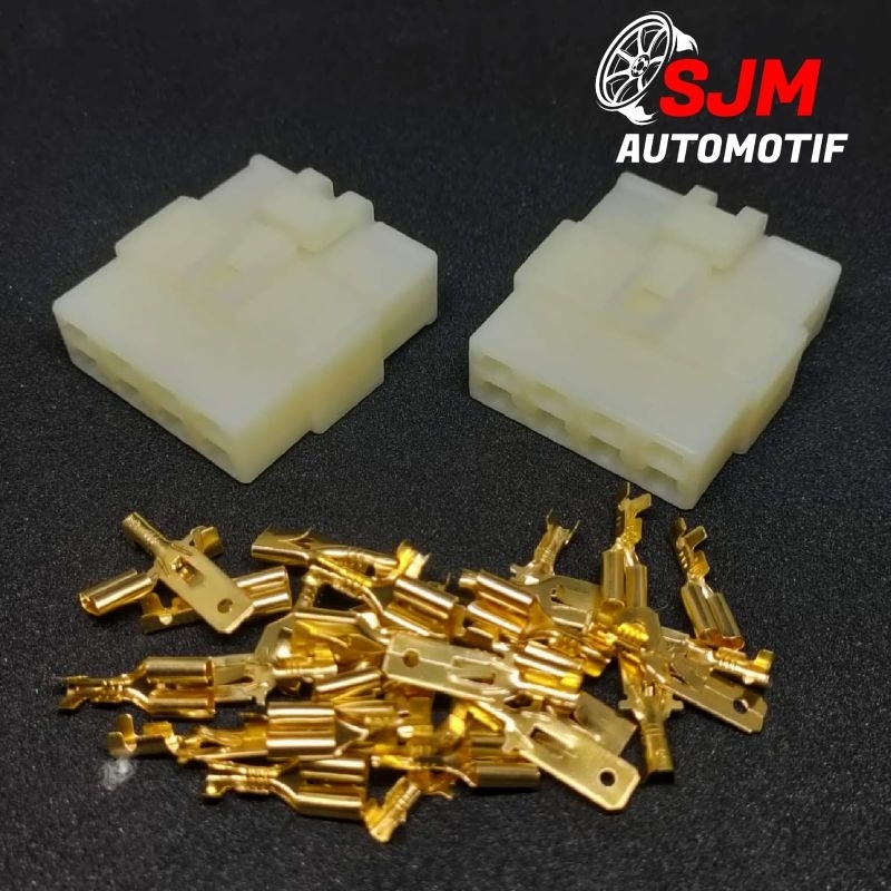 Jual soket socket konektor kabel 8 pin male female besar BAHAN NYLON ...