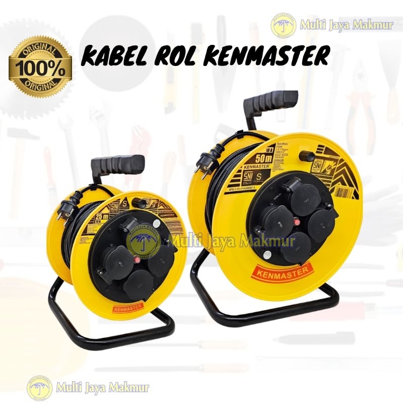 Jual Kabel Roll Kenmaster SNI 25m 4 lubang / Kabel Rol Gulung 50 meter ...