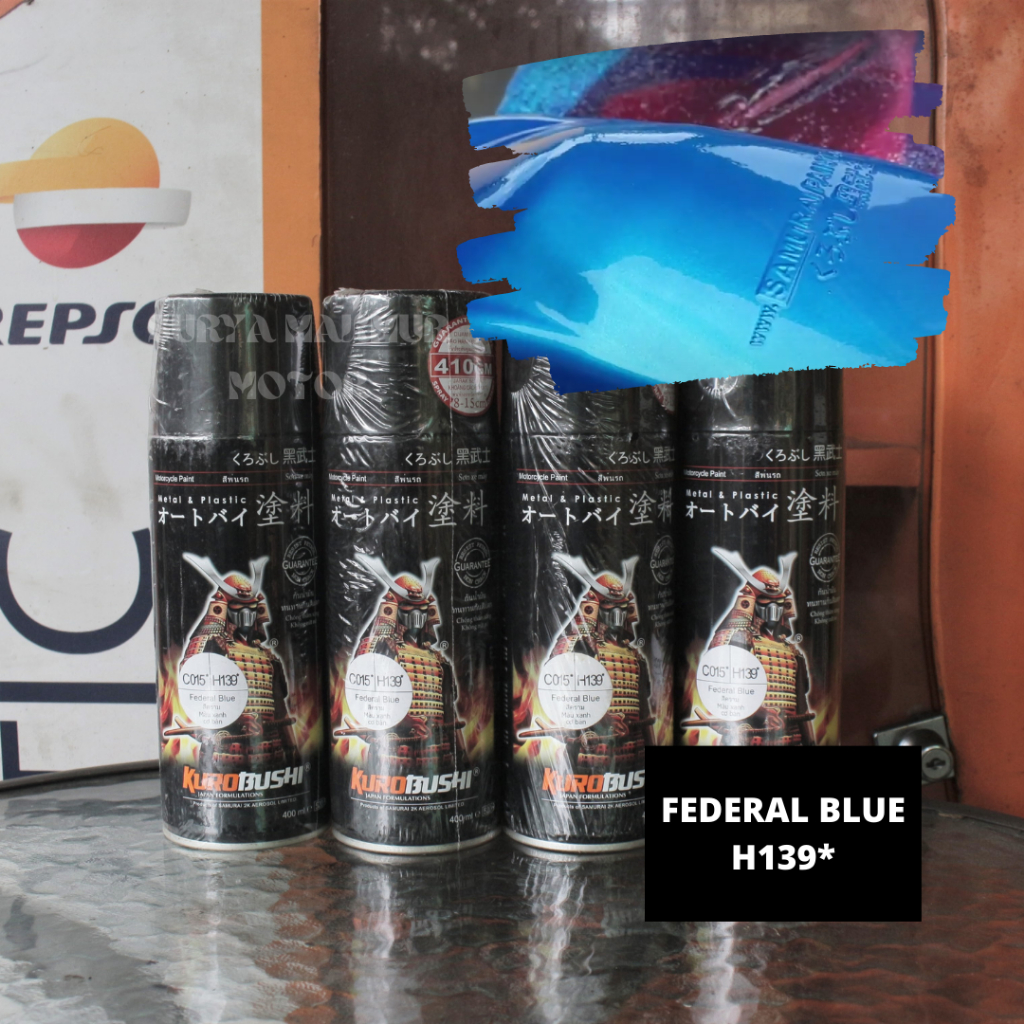 Jual Pilok/Pilox Samurai Paint H139 Federal Blue Cat Semprot Warna Biru ...