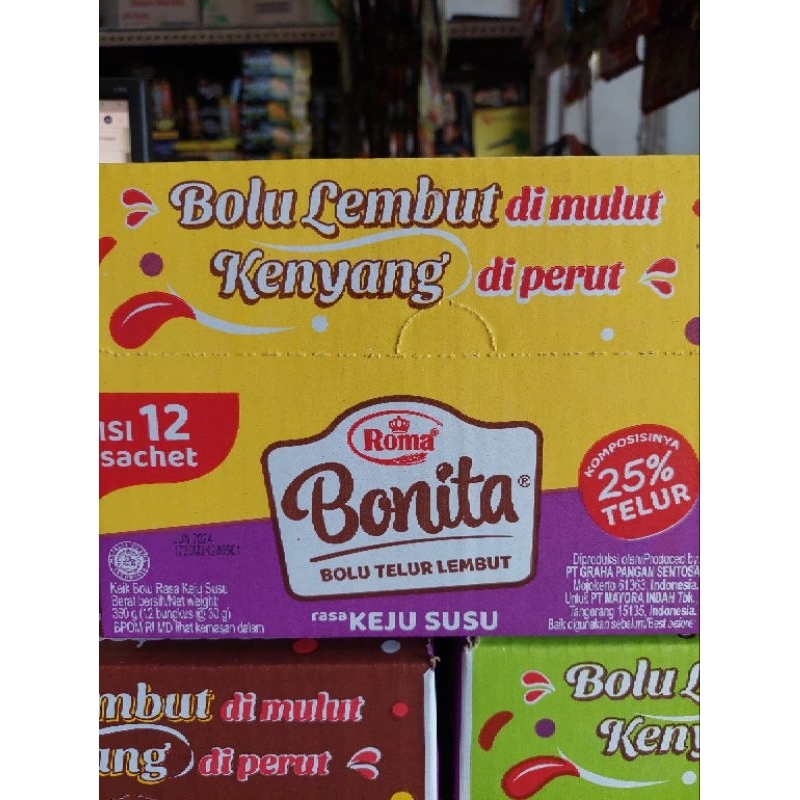 Jual ROMA BONITA BOLU TELUR 1 BOX ISI 12 | Shopee Indonesia