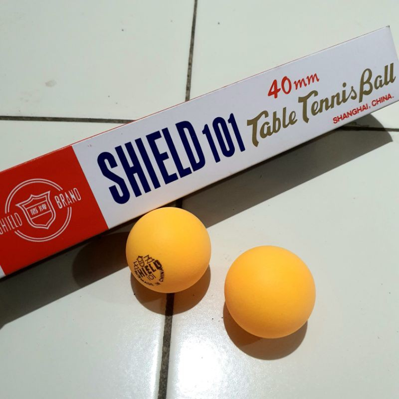 Jual bola pingpong isi 6 shield/bola tenis meja shield warna putih / kuning | Shopee Indonesia