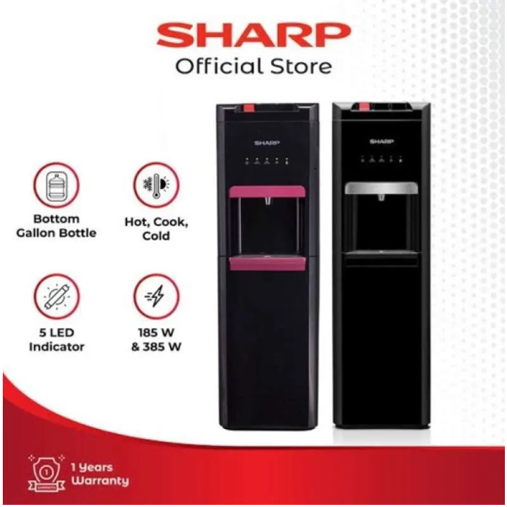 Jual SHARP SWD-66EHL BP/BS Water Dispenser Stainless Steel Bottom ...