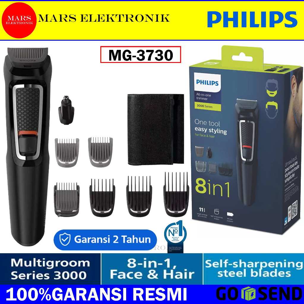 Jual PHILIPS SHAVER MULTIPURPOSE MG-3730/15 ( 8 IN 1 ) GROOMING SET - P ...