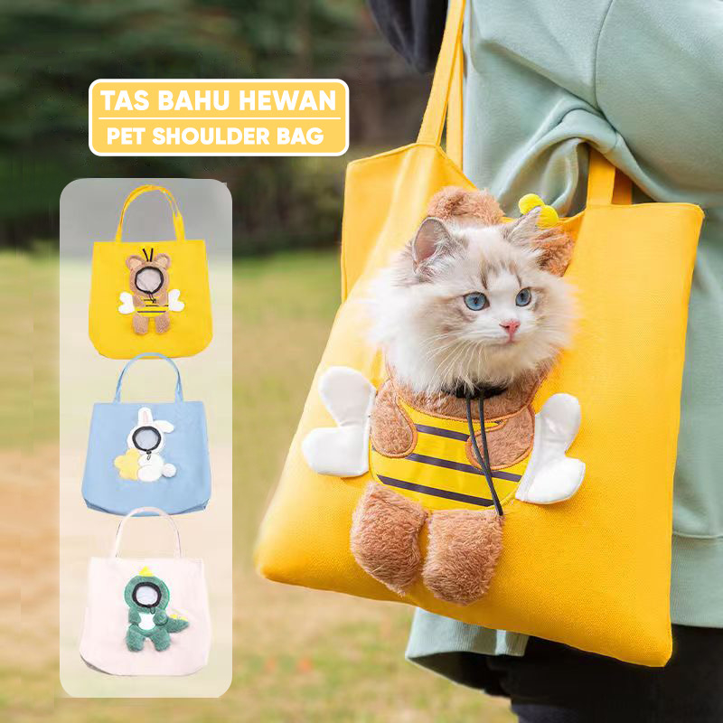 Jual CANVAS - Tas Bahu Hewan Kucing Anjing Pet Shoulder Bag Carrier ...