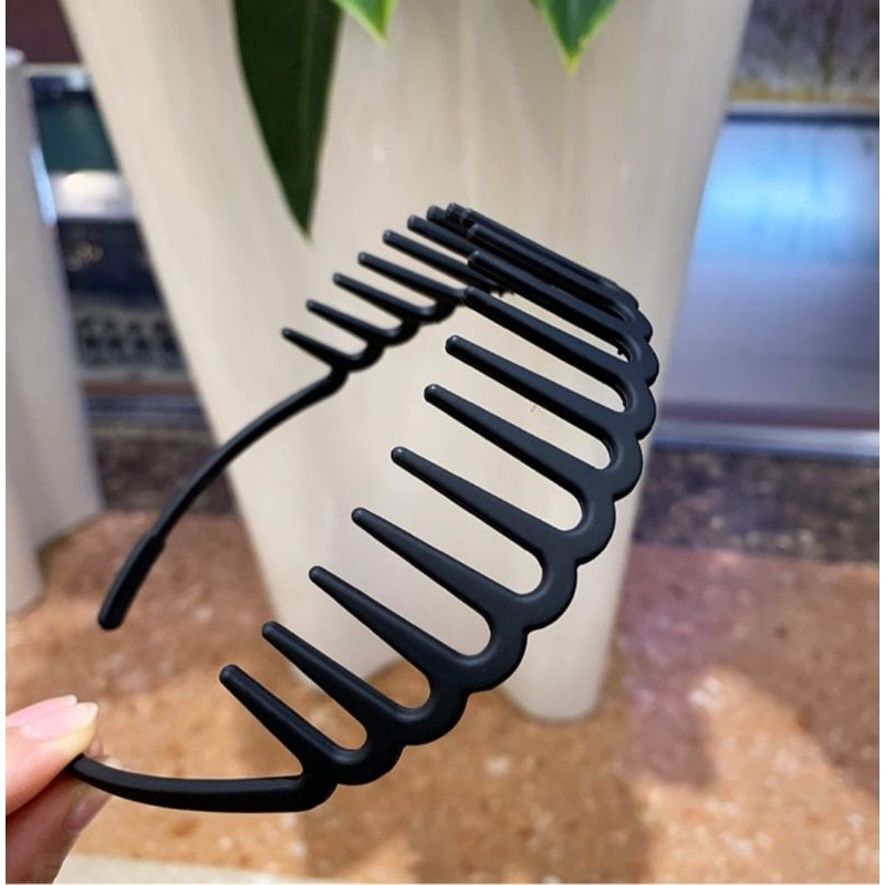 Jual BANDO SIRKAM WAVE PRIA WANITA BANDO HITAM BERGERIGI HAIRBAND COMB ...