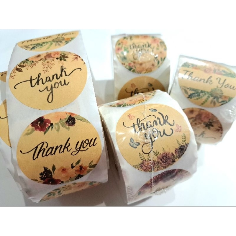 Jual stiker thank you ukuran lebih besar 3,8 cm, 5 cm | Shopee Indonesia