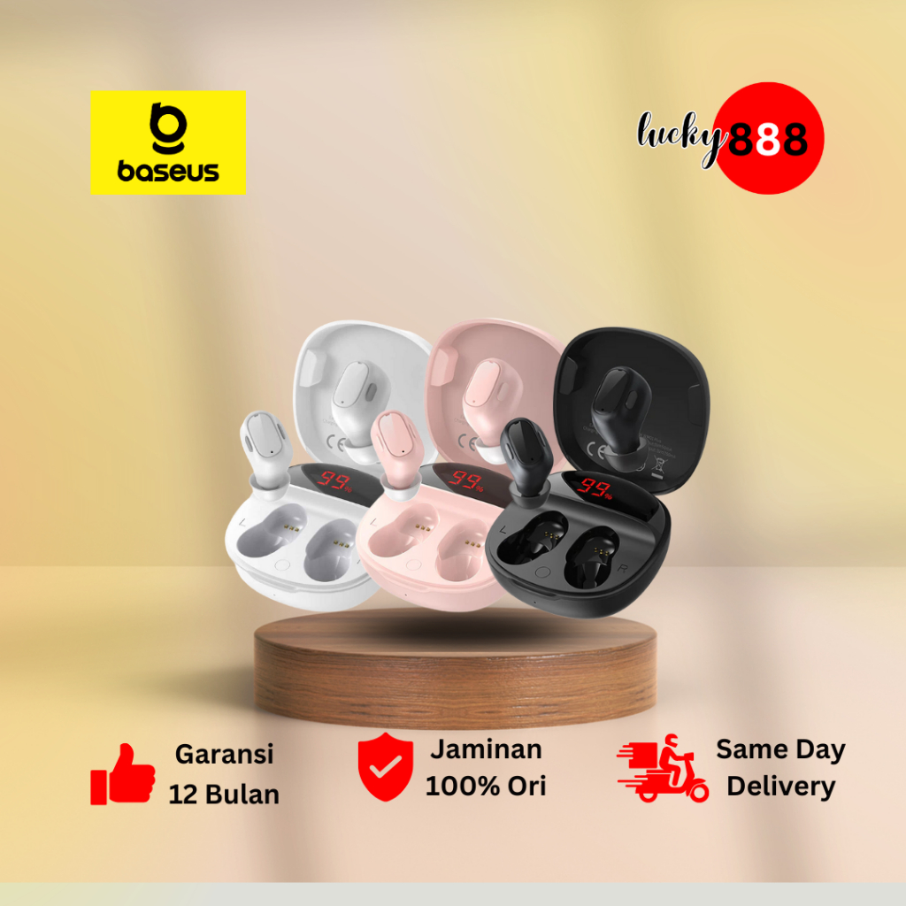 Jual BASEUS Encok True Wireless Earphones WM01 Plus Digital Display ...