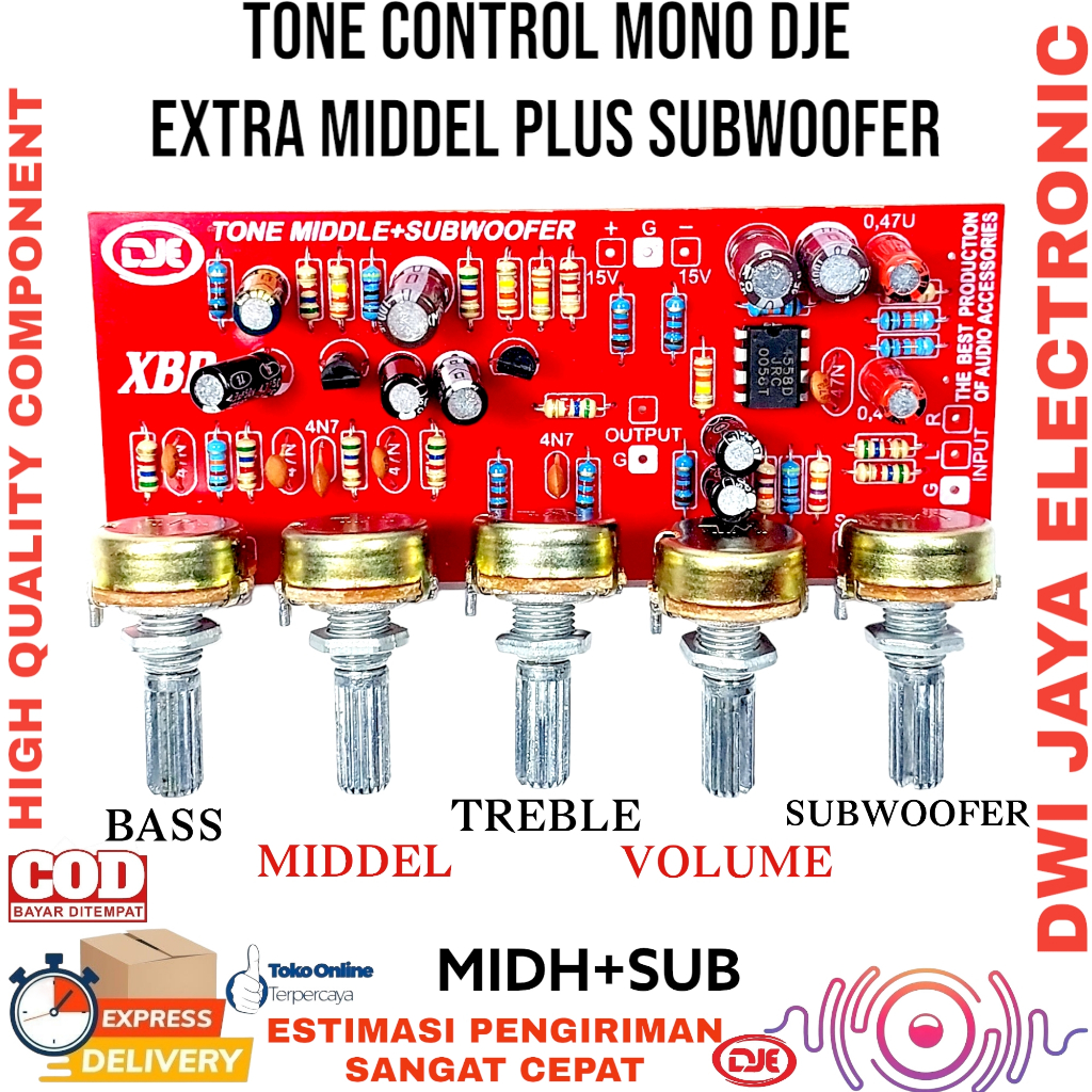 Jual Tone control mono XBR Plus middle plus subwofer | Shopee Indonesia