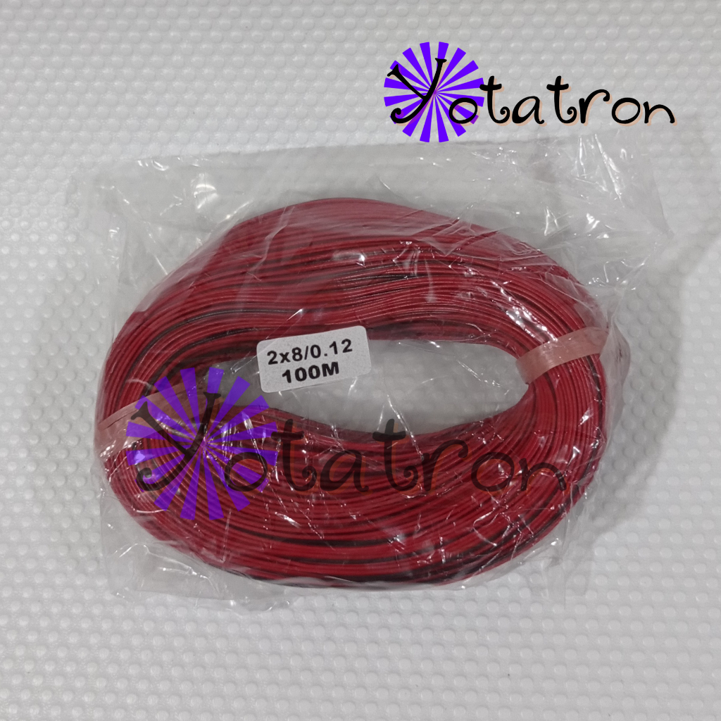 Jual Kabel Serabut Tipis 2x8 100M Per Rol Kabel Listrik Merah Hitam ...