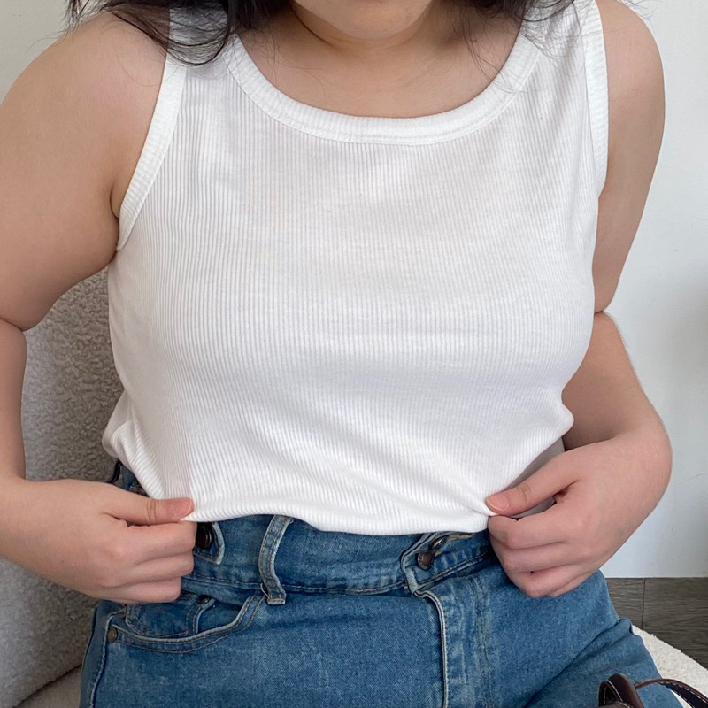 Jual Monna Tanktop - Tanktop Knit - Tanktop Knit Premium - Basic knit Tank Top - Tank top Jumbo ...