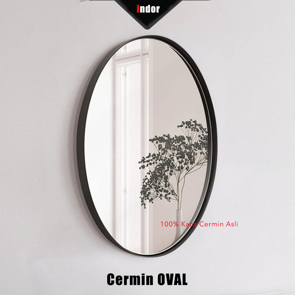 Jual indor.id Cermin Oval Aesthetic Dinding - Cermin Oval Murah ...