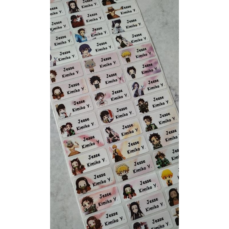 Jual Demon Slayer Sticker Name Sticker Nama Label Nama Waterproof ...