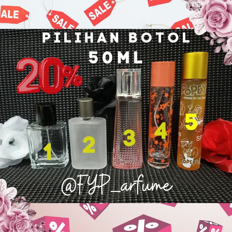 Jual INSPIRED PARFUM, BOTOL SPRAY 50mL (TERSEDIA 5 PILIHAN BOTOL DAN ...