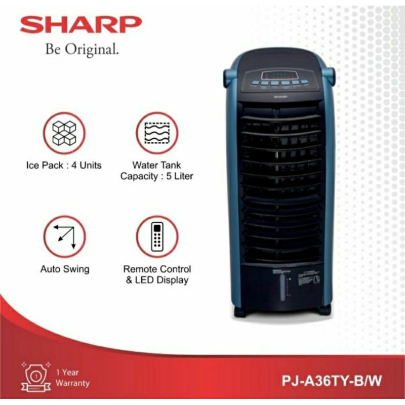Jual Kipas Angin Air Cooler SHARP PJ-A36TY-B [ hitam ] Penyejuk Udara ...