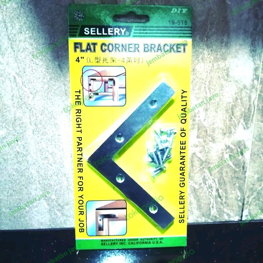Jual Siku Pintu/Flat Corner Bracket Sellery 4" | Shopee Indonesia