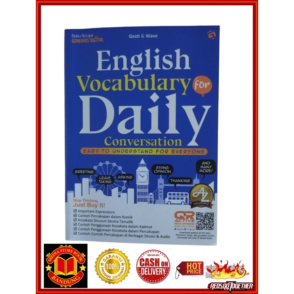 Jual BUKU BELAJAR BAHASA INGGRIS - BUKU BAHASA INGGRIS PEMULA - ENGLISH VOCABULARY FOR DAILY ...