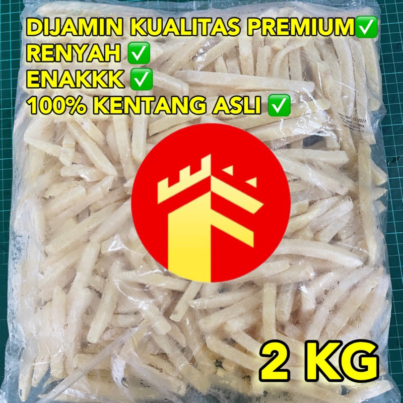Jual KENTANG GORENG 2 KG STRAIGHT CUT FRENCH FRIES 2 KG | Shopee Indonesia