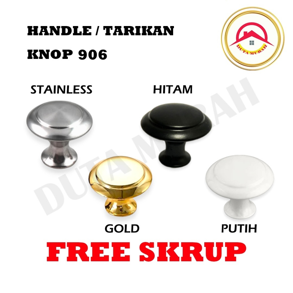 Jual Knop knob tarikan laci handel bulat Stainless Babet Murah 906 Meja ...