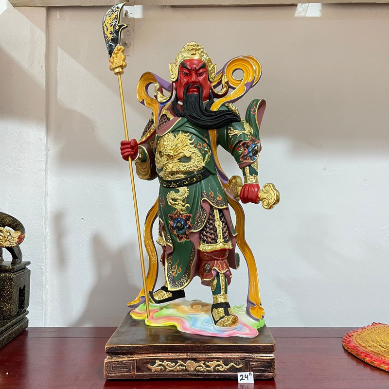 Jual patung dewa kwan kong berdiri kuan kong / 关公 24in kayu | Shopee ...