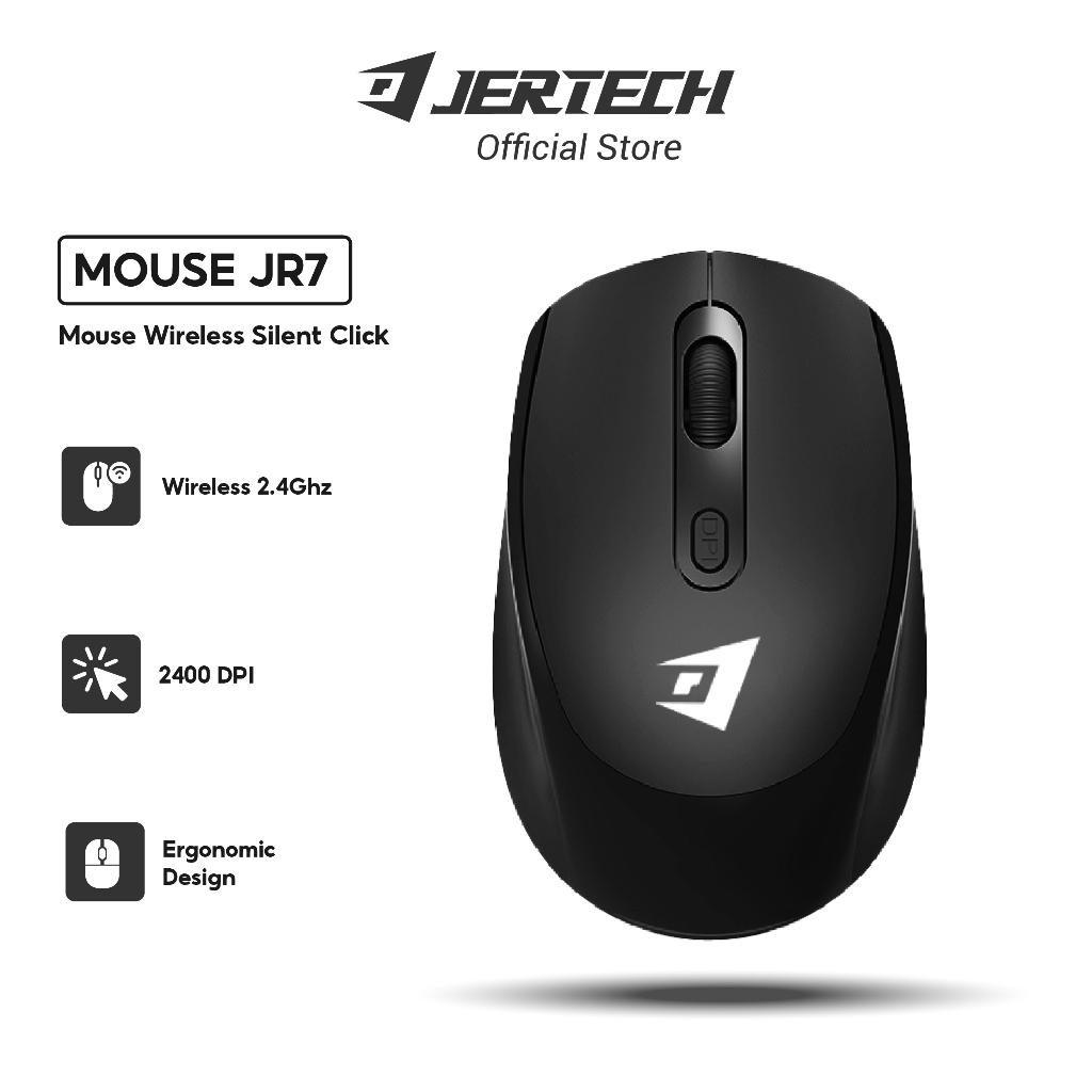 Jual JERTECH Mouse Wireless 2.4Ghz JR7 Single Battery | Shopee Indonesia
