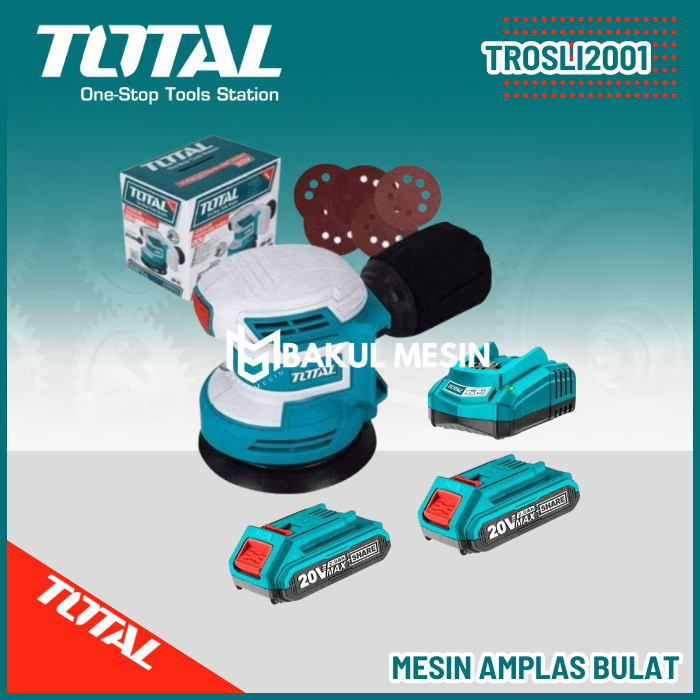 Jual TOTAL TROSLI2001 mesin amplas baterai cordless Random Orbit Sander ...