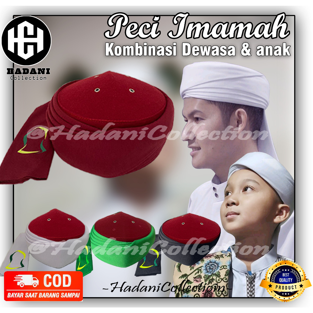Jual Peci Imamah Instan Permanen kombinasi / imamah permanen 3 meter ...