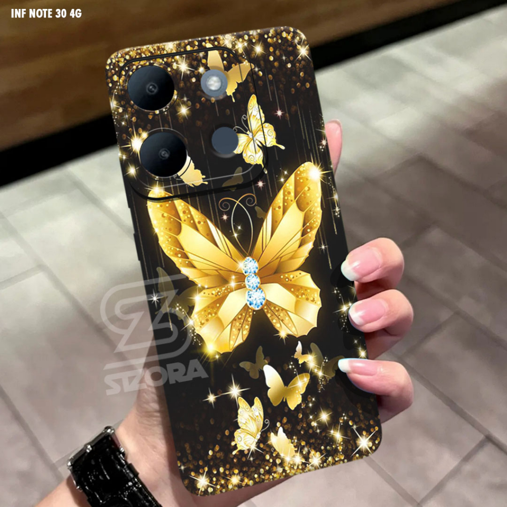 Jual SIZORA BT54- CASING HP UNTUK INFINIX NOTE 30 GAMBAR BUTTERFLY ...
