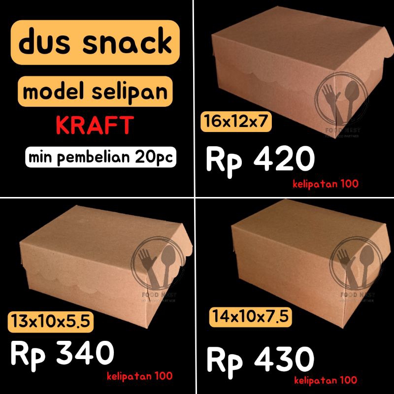 Jual [selip] DUS SNACK BOX NASI AYAM BOX KOTAK SNACK DUS R3 DUS R5 DUS ...