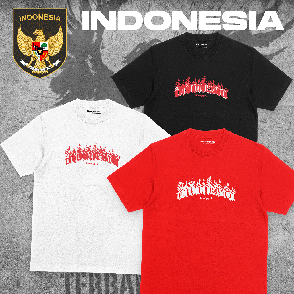 Jual Kaos Indonesia Merdeka "Indo Api" - Agustusan/Panitia Agustusan ...
